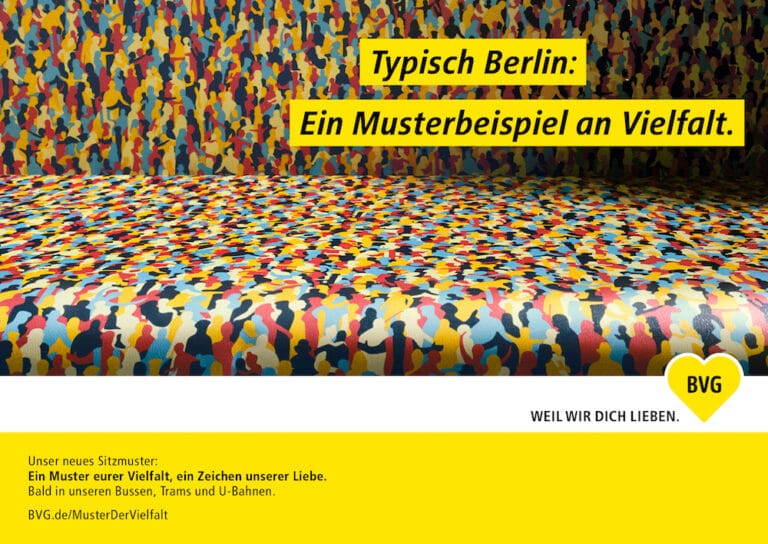 Muster der Vielfalt: Großartiges von Jung von Matt für die BVG! › PAGE ...