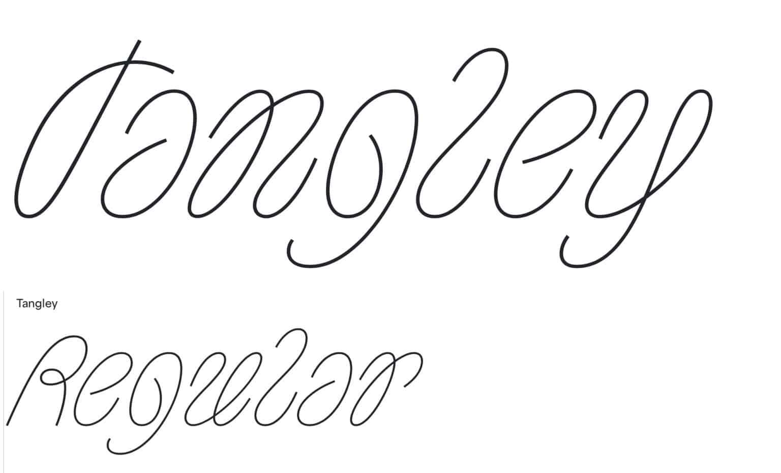 Schleifen-Font Tangley › PAGE online