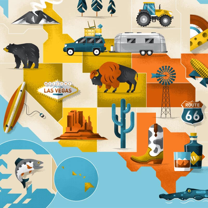 Map illustration, Kiplinger US › PAGE online