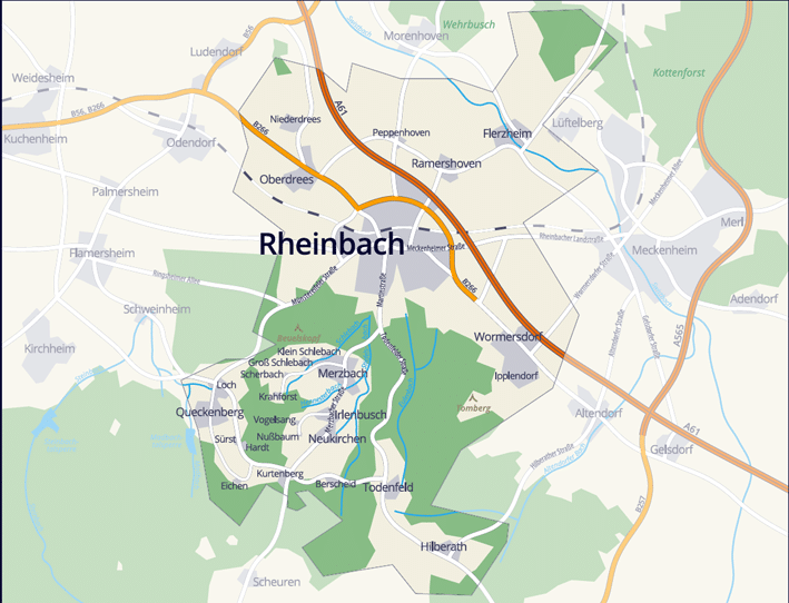 Kartenillustration Rheinbach › PAGE online