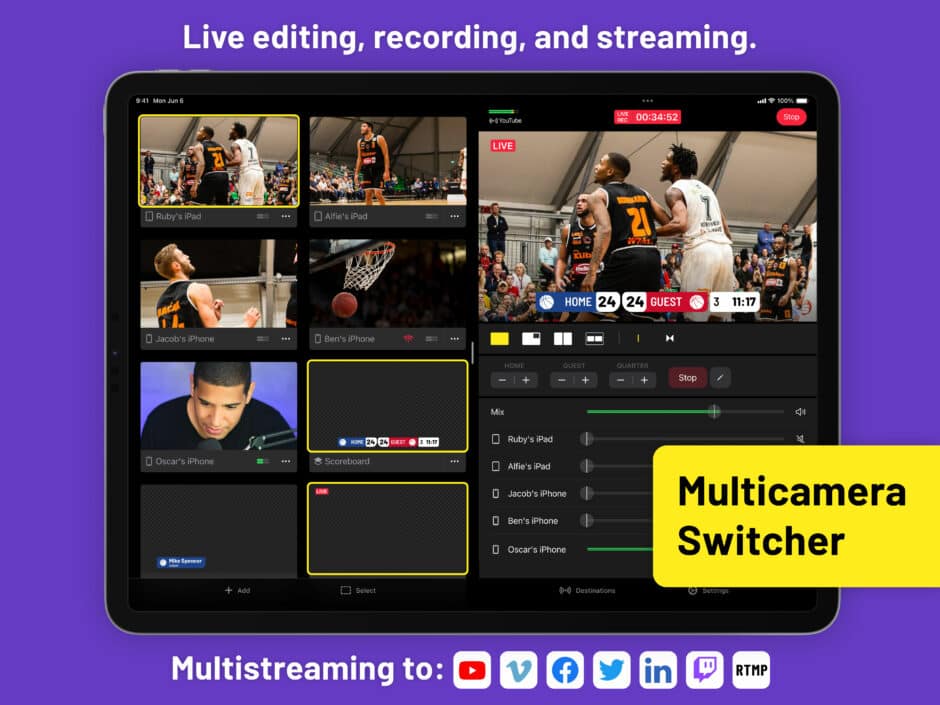 Live Cut Switcher – iOS App for multi-camera live video production ...