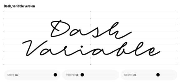 Variable Scriptfont Dash › PAGE online