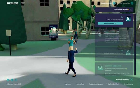 Making-of: Die Metaversity im Siemens-Intranet › PAGE online